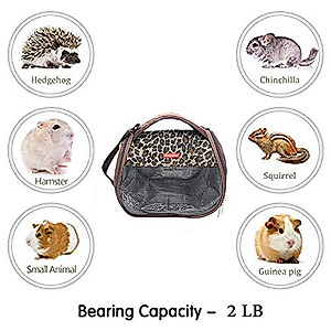 KAMEIOU Travel Small Animals Guinea Pig Hamster Hedgehog Carrier Bag with Strap Durable Breathable Portable Small Guinea Pig Chinchilla Hamster Hedgehog Carrier Shoulder Bag for Small Animals Carriers
