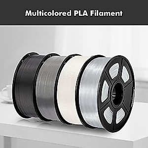 JAYO 3D Printer Filament, PLA 1.75mm Dimensional Accuracy +/- 0.02mm, 3D Printing Material fit for FDM 3D Printers, PLA Black 1kg