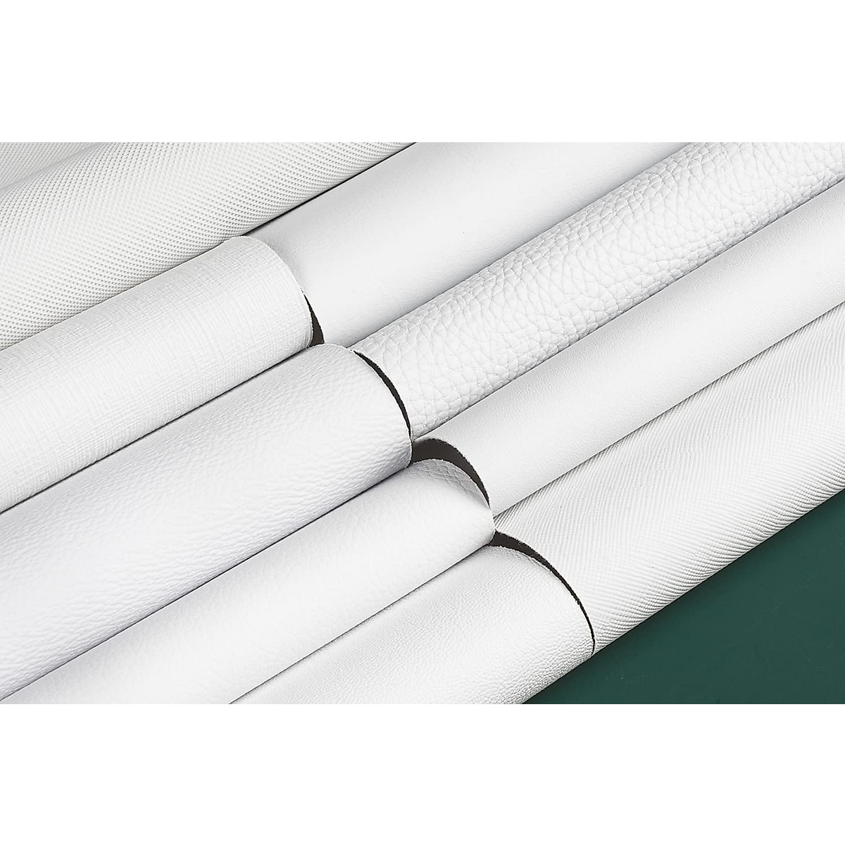 White Faux Leather Sheets for Crafts, 9PCS/Set 8.3" x 12"(21cm x 30cm) A4 Synthetic Leather Fabric Sheets for Leather Earrings Bows Making PU Glitter Fabric Leather for DIY Projects(All White)