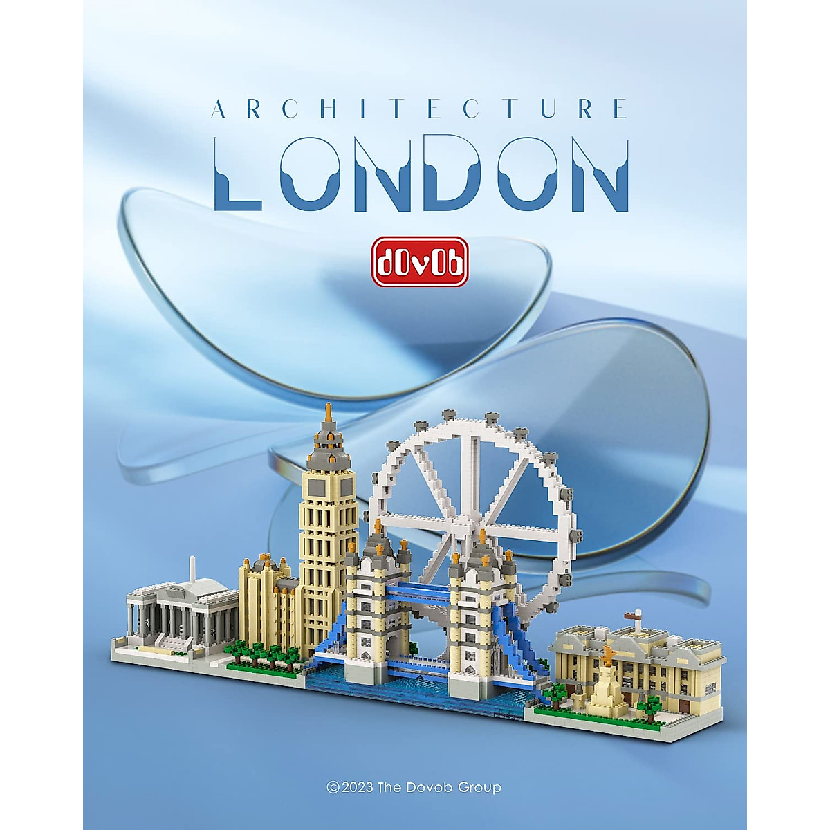 dOvOb Architecture London Skyline Collection Micro Mini Blocks Set Model Kit and Gift for Kids and Adults (3076 Pieces)