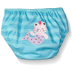 KIKO & MAX Baby Girls' Infant Three-Pack Absorbant Reusable Swim Diaper (Medium)