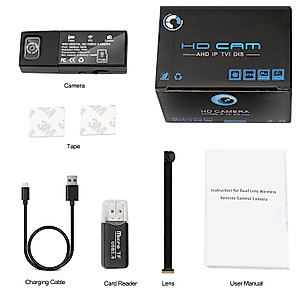 Hidden Spy Camera,1080P WiFi ,Mini, Portable Wireless Security Cameras Video Recorder IP Cameras Nanny Cam with DIY Interchangable Lens/Motion Detection for Indoor Outdoor Monitoring