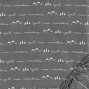 Sammy & Lou Mountain Cabin 2-Pack Microfiber Fitted Crib Sheet Set, Fits Standard Crib Mattress 28 in x 52 in; Fully Elasticized,