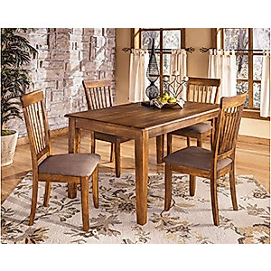 Signature Design by Ashley Berringer 18" Rustic Dining Chair with Cushions, 2 Count, Brown