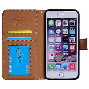 Bcov Case for iPod Touch 7/iPod Touch 6,Bcov Cute Yellow Dog Pink Wallet Flip Leather Cover Case with Credit Card ID Card Slot Holder Kickstand for iPod Touch 7/6/5