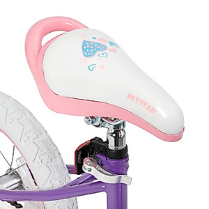 JOYSTAR 18 Inch Girls Bike for 5 6 7 8 9 Years Old Kids Bike for Ages 5-8 Years Girls with Training Wheels and Basket 18" Children Bikes Bicycle with Handbrake in Purple