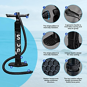 FunWater Inflatable 10'6×33"×6" Ultra-Light (17.6lbs) SUP for All Skill Levels Everything Included with Stand Up Paddle Board, Adj Floating Paddles, Pump, ISUP Travel Backpack, Leash,Waterproof Bag