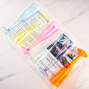 WDF 36 Pack Colorful Plastic Champagne Flutes - 7OZ Colorful Champagne Flutes Plastic, Pink, Yellow, Green, Blue, Purple, Orange Champagne Glasses 6 Pieces Each