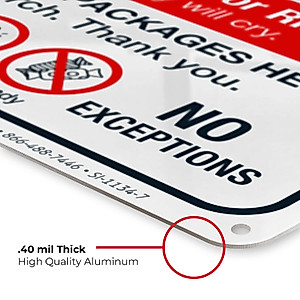 Sigo Signs - Do Not Knock Or Ring Doorbell Dog Will Bark Baby Will Cry Sign, 10x7 Inches, Rust Free .040 Aluminum, Fade Resistant, Made in USA