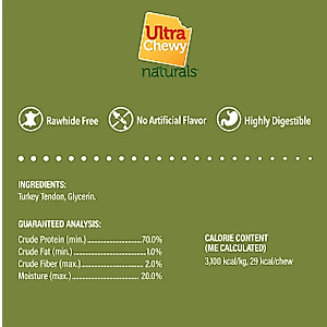 Ultra Chewy Turkey Tendon Rings for Dogs - Premium All-Natural Tendons, Hypoallergenic Treats, Easy to Digest, Alternative to Rawhide (6 Pack)