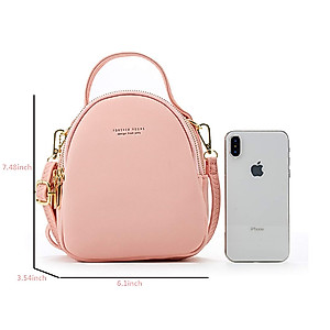 Q QICHUANG Women's Cute Mini Backpack PU Leather Crossbody Bag Fashion Small Purse Lightweight Travel Shoulder Bag Gift (green)