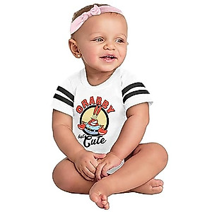 Brisco Brands Mr.Krabs Krabby But Cute Cartoon Football Romper Boy Girl