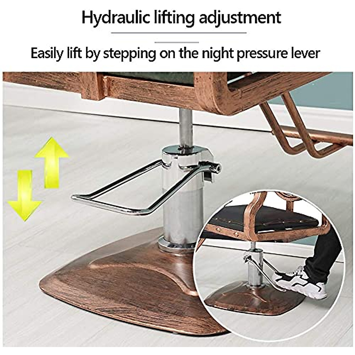 DFONCE Barber Chair,Hydraulic Barber Chair Salon Hair Beauty Chair Styling Equipment,C (Color : D)