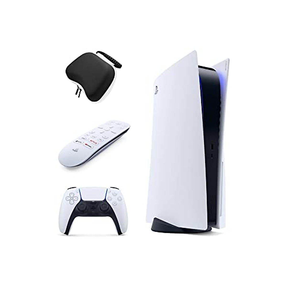 Playstation PS5 Disc Gaming Console Bundle: New, Sealed Disc Version PS5 Console System – Double Bonus: PS5 Media Remote and Dikit Controller Case – System Bundle, PS5 Controller, Accessories