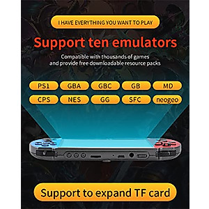 Handheld Game Console, Retro Game Console Built-in 10000+ Classic Games, 4.1-inch TFT LCD Screen, 10 Emulators, Handheld Emulator Console Support TV Output Video Music eBook