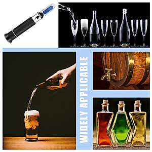 Alcohol Refractometer, Professional Handheld Alcohol 0-80% Test Refractometer, Alcohol Tester Meter Measure Instrument for Testing Distilled Beverage