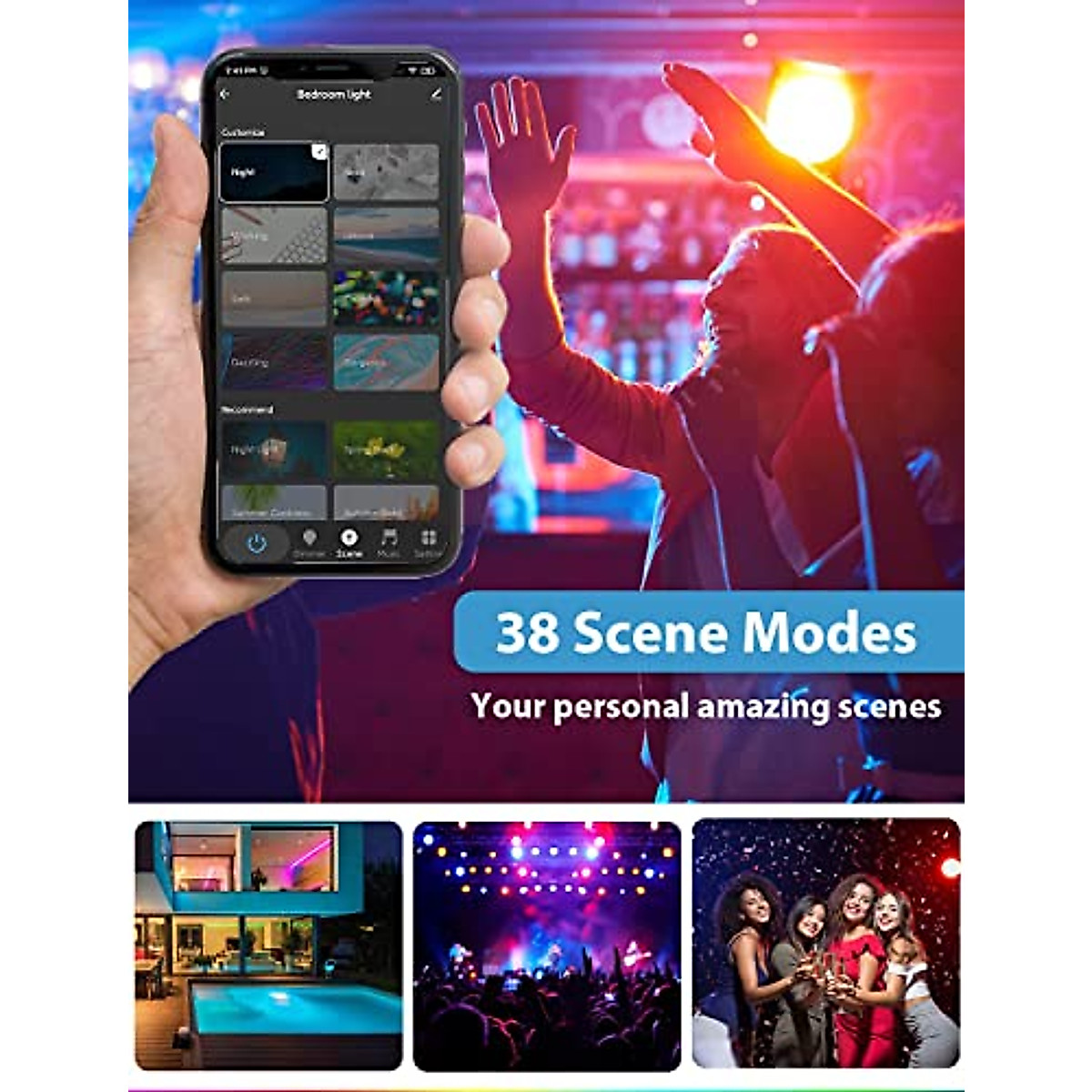 KHSUIN WiFi Smart Light Bulbs 150W Equivalent, 16W Dimmable 1600LM BR30 Flood Smart Bulb Works with Alexa Google Home No Hub, E26 Color Changing LED Alexa Light Bulb, 2700K-6500K RGBCW CRI>90, 4 Pack