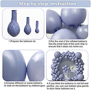 AJOYEGG Dusty Blue Balloons Garland Arch Kit, 100 PCS 18inch 12inch 5inch Slate Blue Balloons Latex Party Balloons, Gray Blue Helium Balloons for Baby Shower Wedding Birthday Engagements Supplies