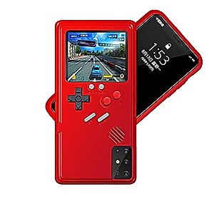 Handheld Game Console Case for Galaxy S21, Samsung S21 Gaming Case with 36 Built-in Games, Color Display Gamboy Case for S21 Red