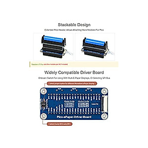 Waveshare 5.83inch E-Paper E-Ink Display Module for Raspberry Pi Pico 648×480 Pixels Black/White SPI Interface