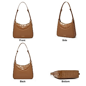 Cowhide Leather Crossbody Purses for Women Classic Clutch Shoulder Bags for Ladies Trendy Handbags Small Underarm Bag Purses