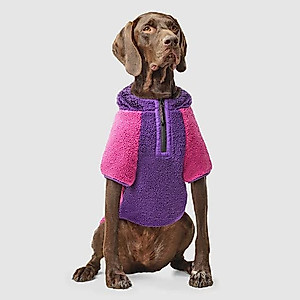 Canada Pooch Cool Factor Hoodie Size 12 Pink/Purple Teddy-Bear Fleece Dog Hoodie (Pink/Purple, X-Small)