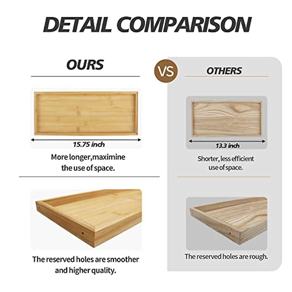 NEZUIBAN Bathroom Counter Organizer,2-Tier Counter Skincare Shelf,Multi-Functional Tray for Bathroom Countertop,Vanity and Kitchen(15.75''L x 6.7''W x 12.8''H)
