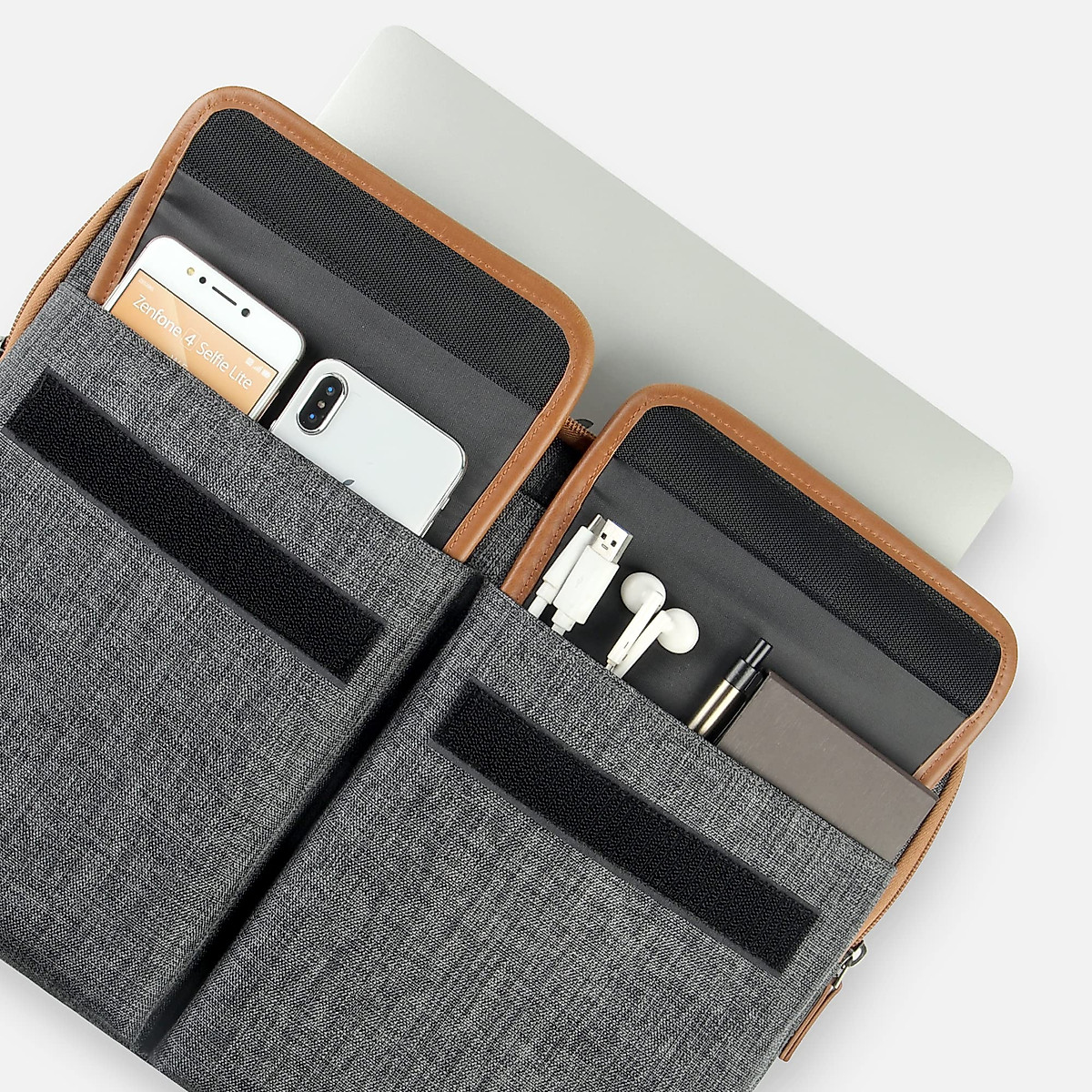 DOMISO 17 Inch Laptop Sleeve Laptop Shoulder Bag Compatible with 17.3" Dell XPS/HP Pavilion/LG Gram 17 /IdeaPad 320 / HP Omen,Dark Grey