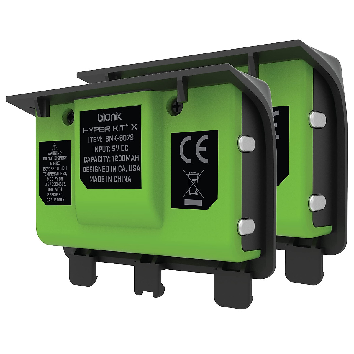 Bionik Hyper Kit For Xbox Series X/S: 2 High Capacity 1200 mAh Rechargeable Battery Packs with 10-Foot Magnetic Charge Cable