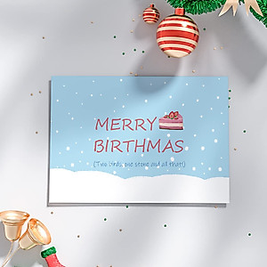 Funny December Birthday Card, Merry Birthmas Card, Christmas Birthday Card for Friend