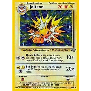 Pokemon Singles - Jolteon - 4/64 - Holo Rare - Unlimited Edition - Jungle
