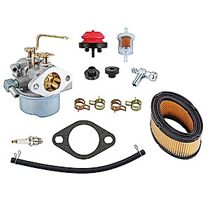 MDAIRC 640152 Carburetor for Tecumseh 640152A 640023 640051 640140 640260B HM80 HM90 HM100 8hp -10hp Tecumseh Engine Coleman PowerMate 5000 watt Generator Carb with Air Filter Spark Plug