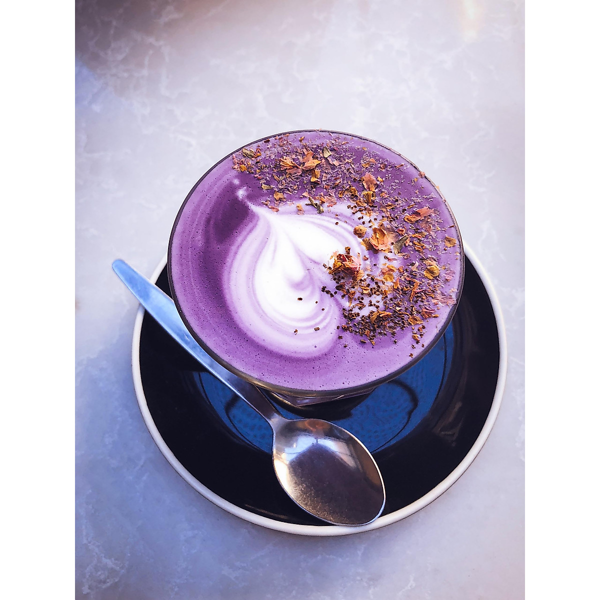 Purple Taro Powder - Naturally Dyes Food Purple/violet - Net Weight: 2.65oz / 75g - Violet Food Dye For Ice Cream, Frozen Yogurt, Smoothies & Bubble Tea - 100% Pure & Natural Colocasia Esculenta