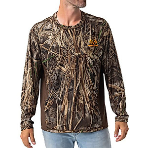 Realtree Max-7/Edge Camo Reversible Long Sleeve Performance Shirts for Hunting | Limited Edition