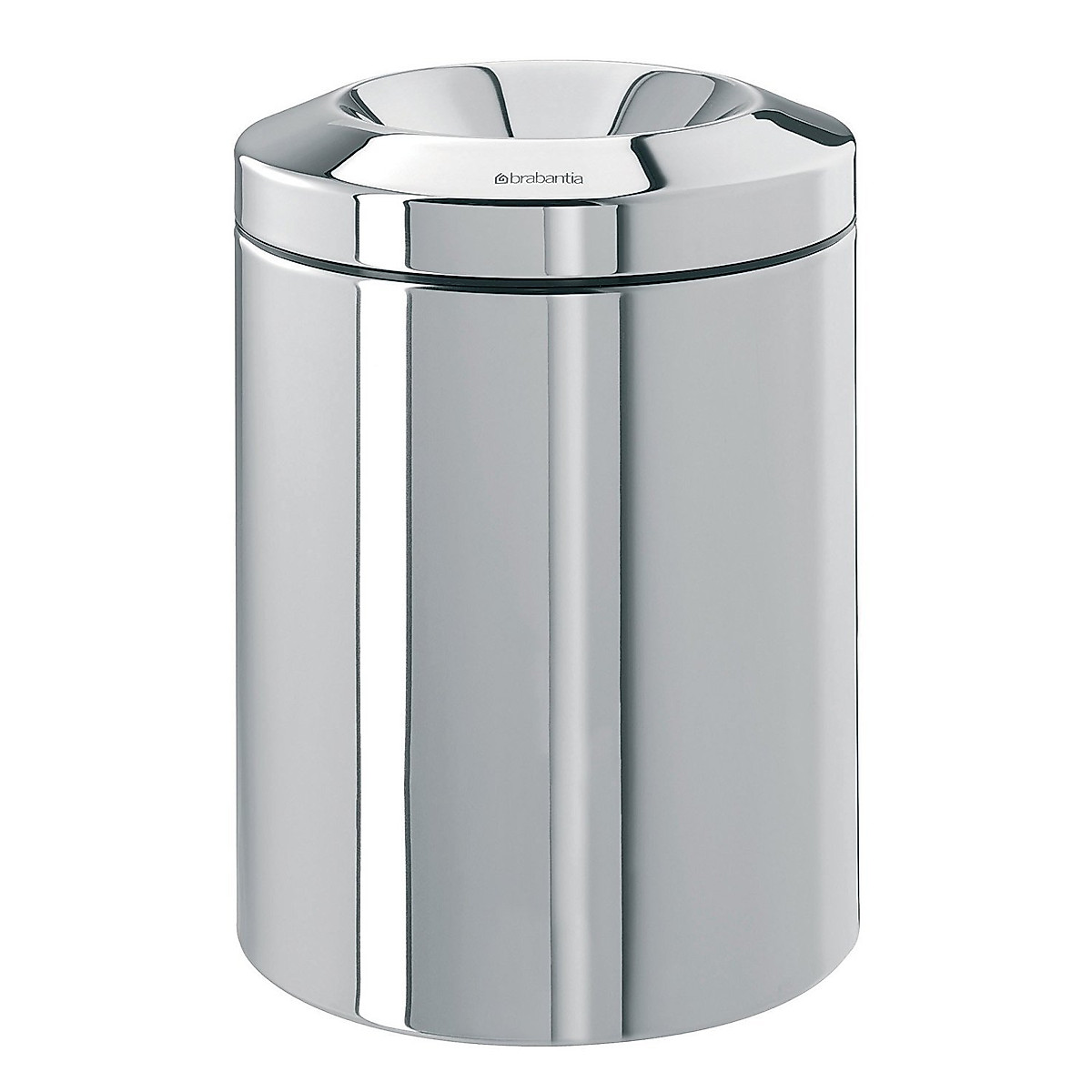 Brabantia Flameguard Waste Paper Bin, 7 L - Brilliant Steel