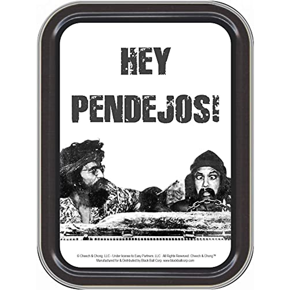 Stash Tins - Cheech & Chong - Hey Pendejos! Storage Container 4.37" L x 3.5" W x 1" H