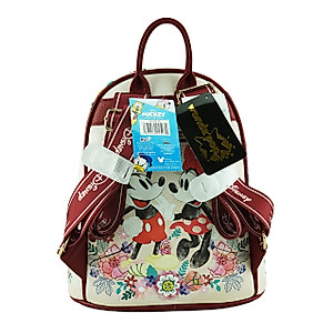 Wondapop Disney Mickey and Minnie Mouse 11" Vegan Leather Fashion Mini Backpack
