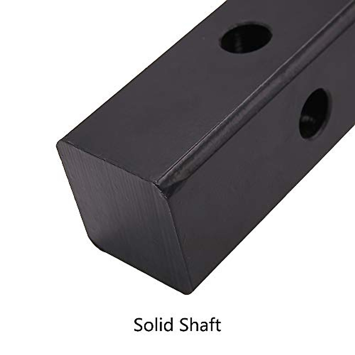 Heavy Duty Tri-Ball Hitch Mount with Hook Triple Ball Mount with Hook Solid Shank Solid Shaft 2x2 Inch Tube Trailer Hitch Receiver Triple Ball Trailer Hitch Extension Hook