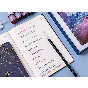Glass Calligraphy Set With Journal - Dip Pen Set with Ink, Cute Journal & Pen Holder