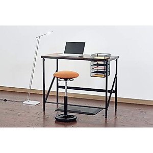 Safco Products Sit/Stand Bi-Level Desk, Walnut/Natural, 48"W x 24"D x 50"H, 1957WL
