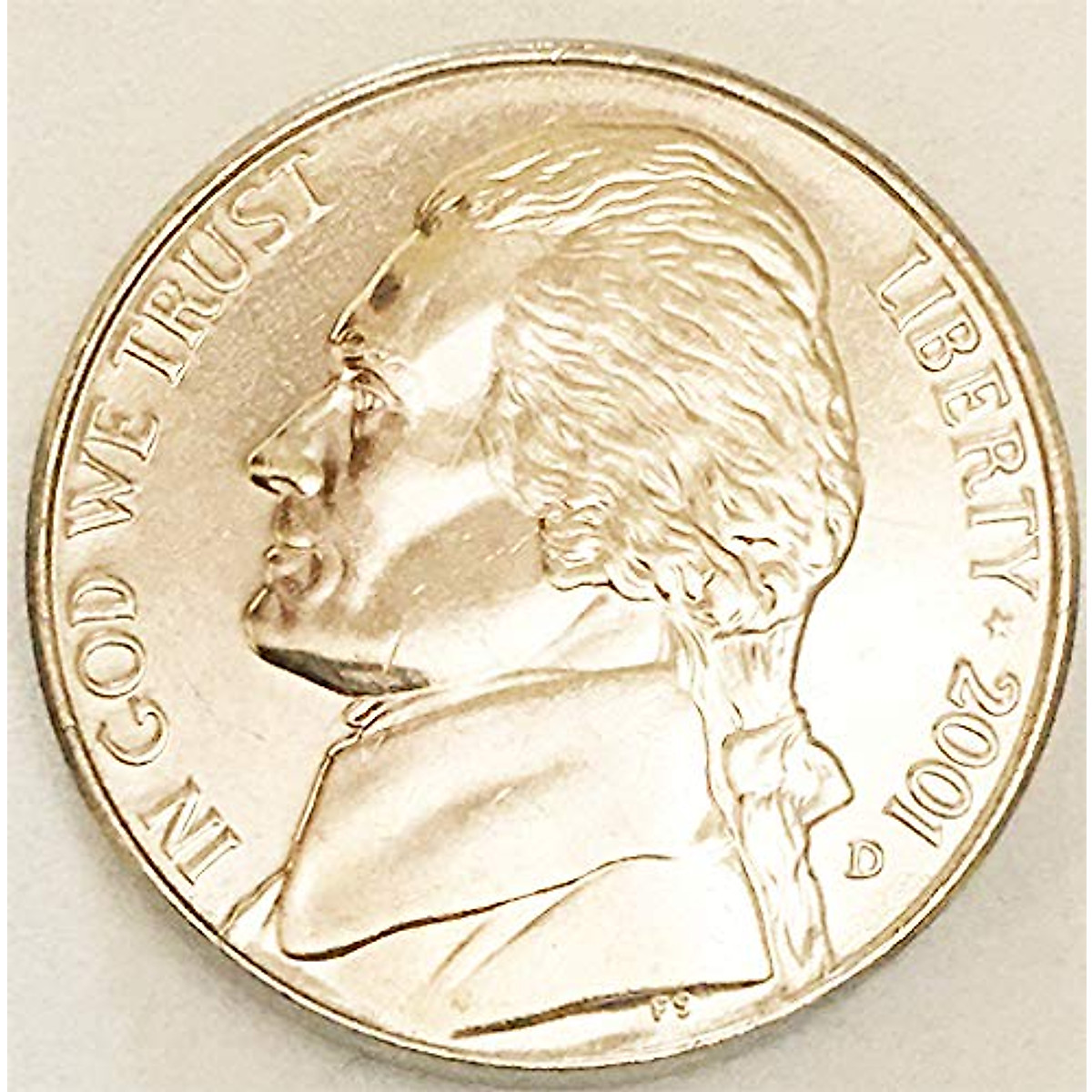 2001 D BU Jefferson Nickel Choice Uncirculated US Mint