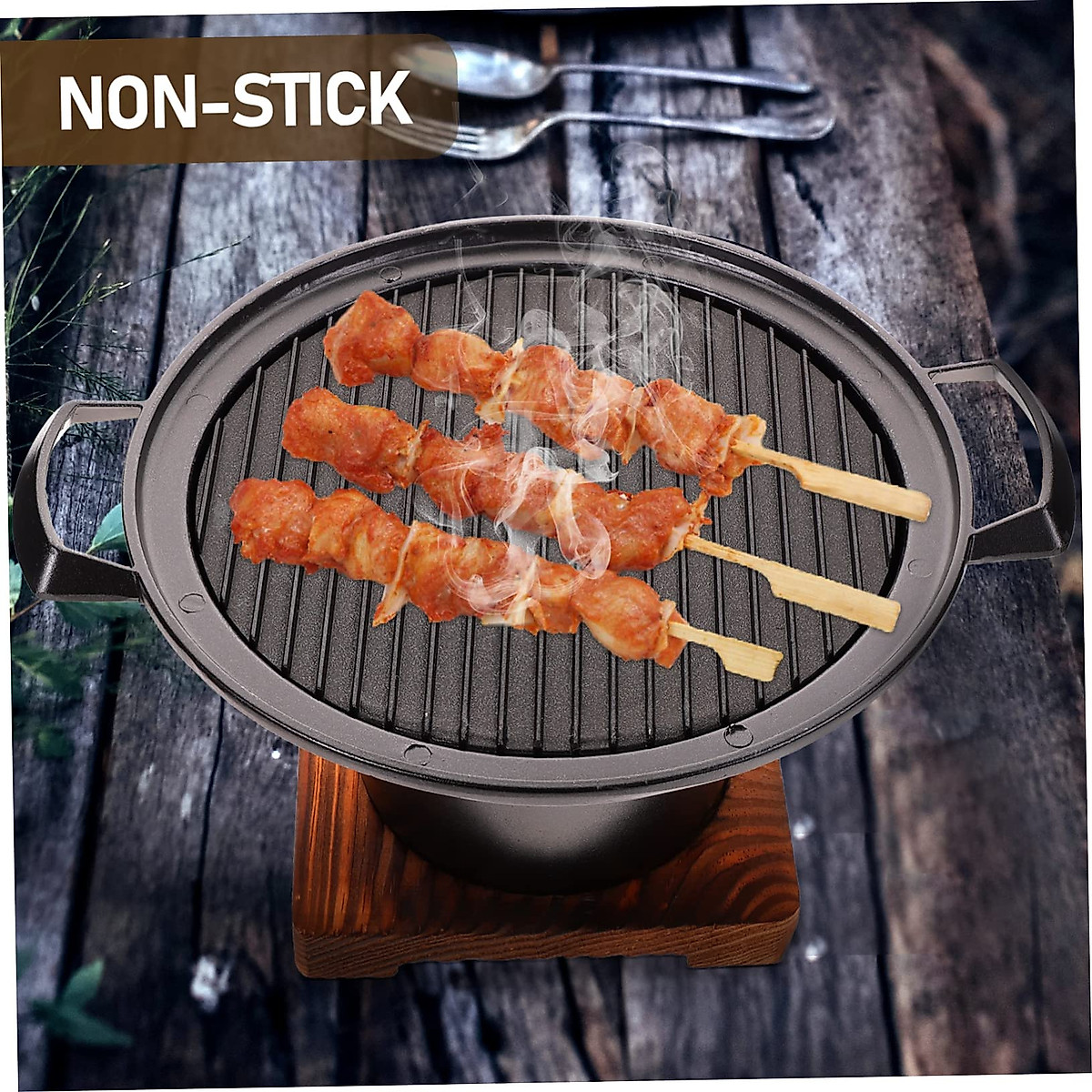 Happyyami 1 Set mini rotisserie grilling accessories for outdoor grill grilling tools for outdoor grill small portable grill portable bbq roaster portable grill girl charcoal aluminum alloy