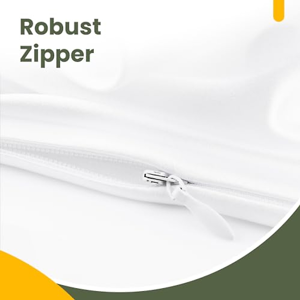 Fairpeak Pillow Covers Protectors with Zipper Standard Size Set of 4， Pillow Cases， Luxury Hotel Quality, for 20x26 inches Pillows, Breathable, Soft, Machine Washable