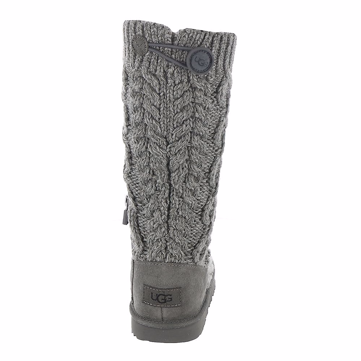 UGG Unisex-Child Classic Cardi Cabled Knit Boot, Grey, 8 Toddler