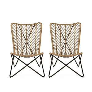 Christopher Knight Home 317577 Galtin Accent Chair, Light Brown + Black