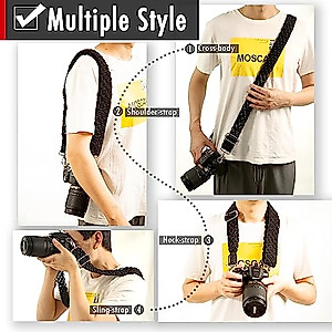 Clysuply Macrame Camera Strap For DSLR Camera. Adjustable Handwoven Universal Neck & Shoulder Strap Gift for Photographers