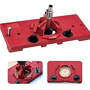 Vigtayue 35mm Hinge Drilling Jig Hole Guide Woodworking Tools, Concealed Hinge Jig for Kitchen Cabinet Doors Hinge
