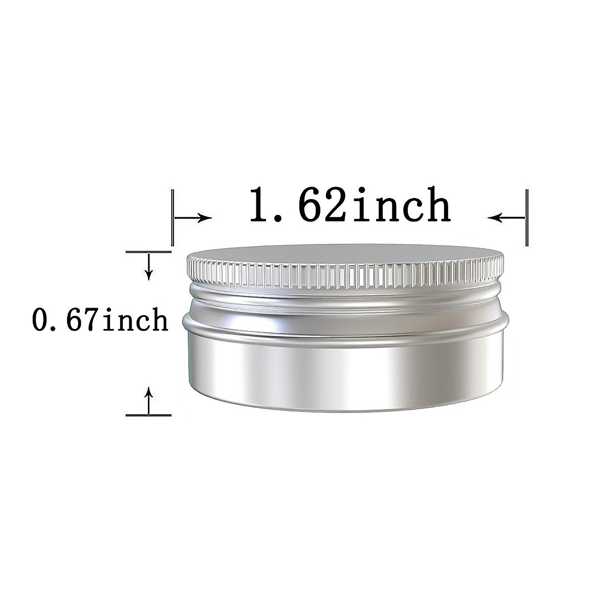 Goiio 20 Pcs 0.5 Ounce Aluminum Tin Jar 15 ML Refillable Container, with Screw Lid, Silver