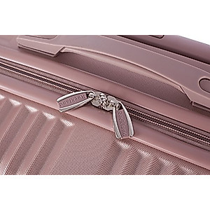 Rockland Berlin Hardside Expandable Spinner Wheel Luggage Set, Rose Gold, 3-Piece (20/24/28)