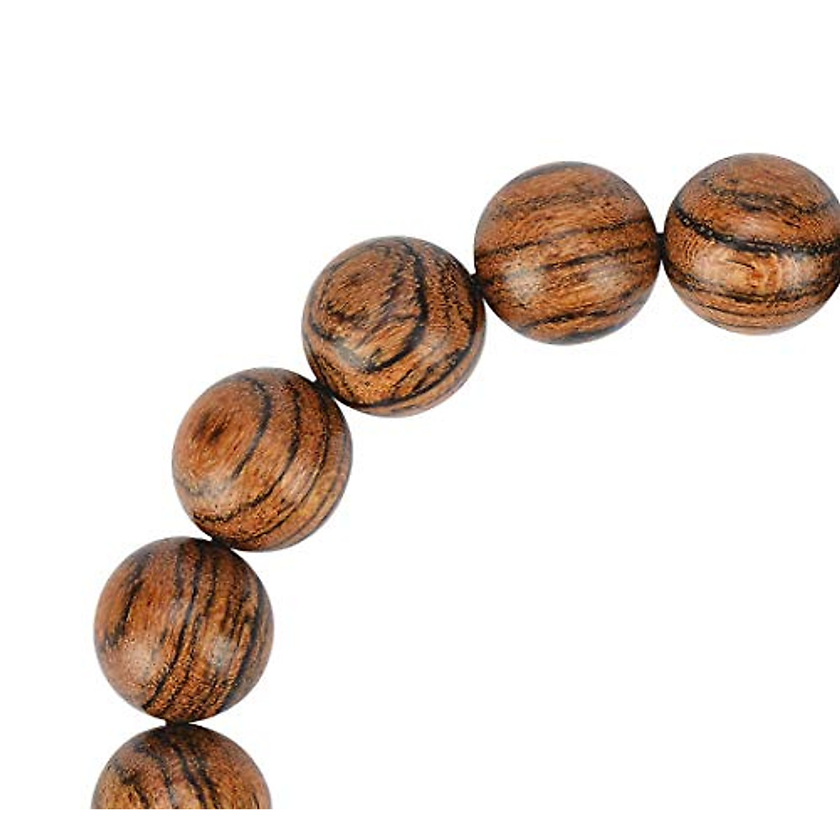 anzhongli Prayer Beads Bracelet 12MM for Men and Women Beaded Bracelet Sandalwood Elastic(12mm 17 beads Tiger skin)
